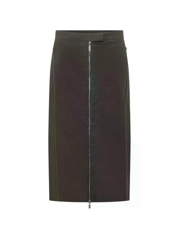 LE SULLY STUDIO Front-zip Pencil Midi Skirt