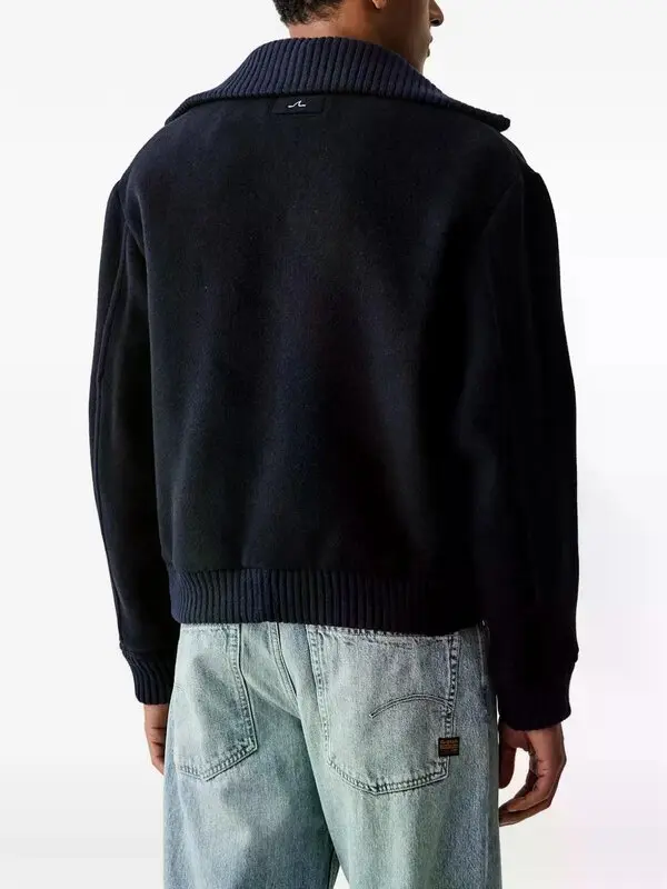 Paul & Shark Ribbed-knit Collar Jacket