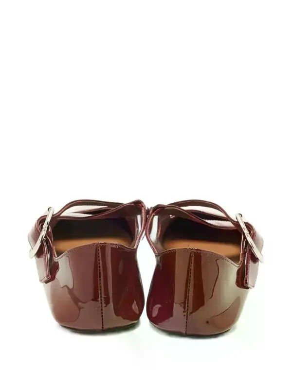 Alaïa Criss-cross Strap Patent Leather Ballet Flats