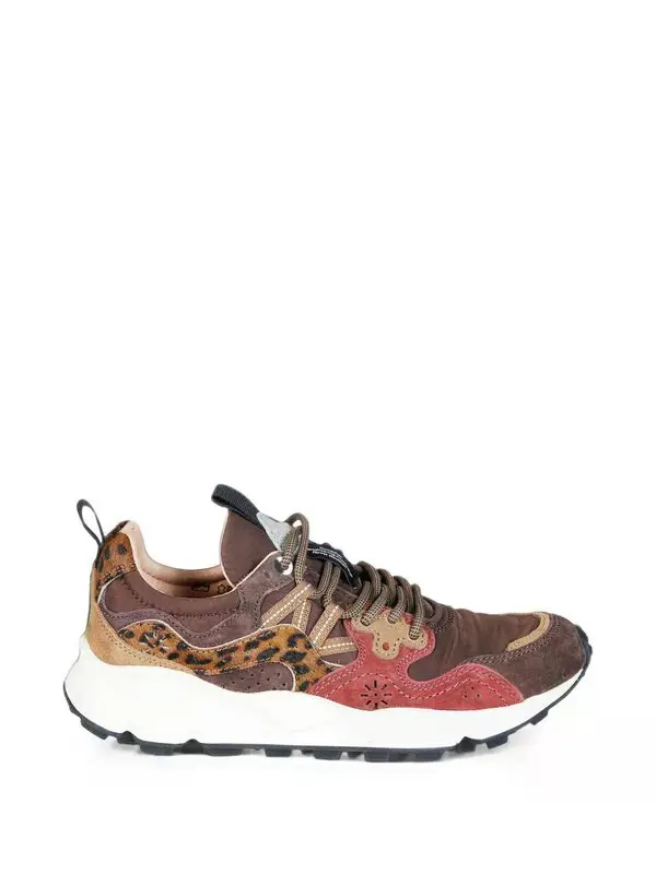 FLOWER MOUNTAIN Yamano 3 Leopard-print Sneakers - Brown