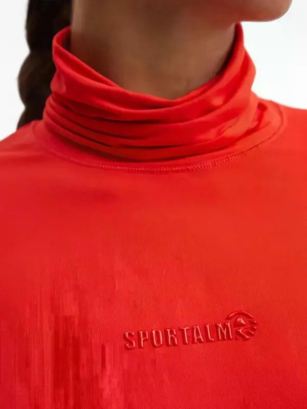 SPORTALM Logo-print Roll-neck Top