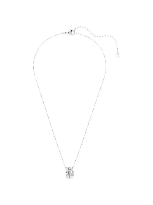 SWAROVSKI Hyperbola Crystal-embellished Interlocking-ring Necklace - Silver