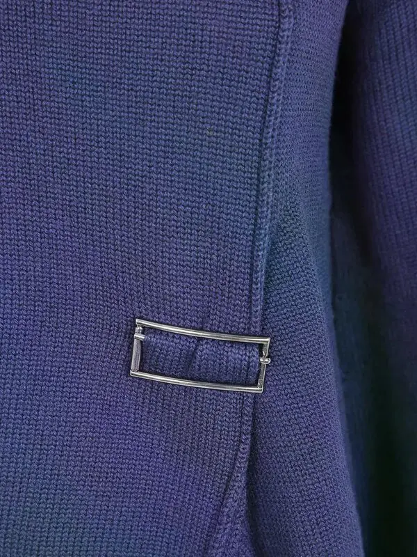 PIERANTONIOGASPARI Buckle-detail Asymmetric-hem Sweater - Blue
