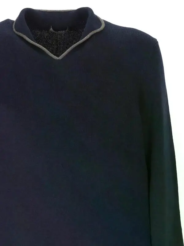 Sease Ellen Pull 2.0 Contrast-trim Polo-collar Sweater