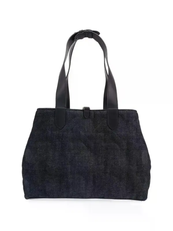 Dior 20020s Medium Toujours Leather-trim Tote Bag - Blue