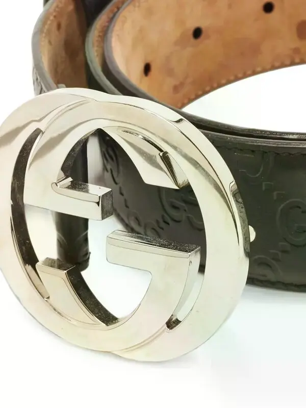 Gucci Guccissima Interlocking G Belt