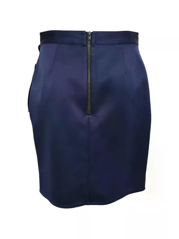 SELF-PORTRAIT Lace-trim Buttoned Mini Skirt