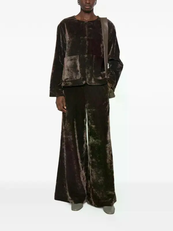 JCSOPHIE Velvet Frog-fastening Jacket