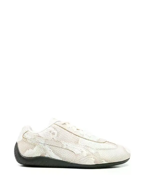 PUMA Snakeskin-effect Leather Sneakers - Neutrals