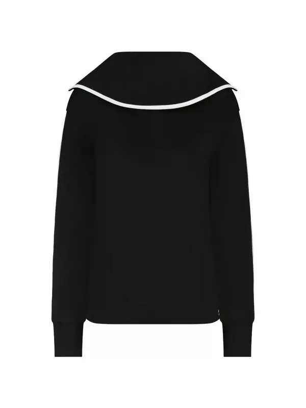 HOUSE OF GRAVITY Contrast-trim High-neck Sweatshirt