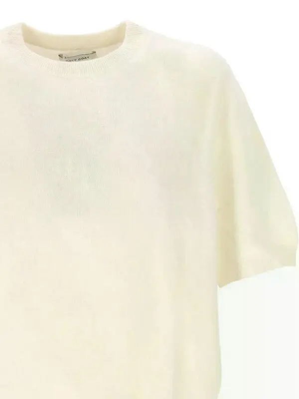 Soft Goat Short-sleeve Fine-knit Cashmere T-shirt