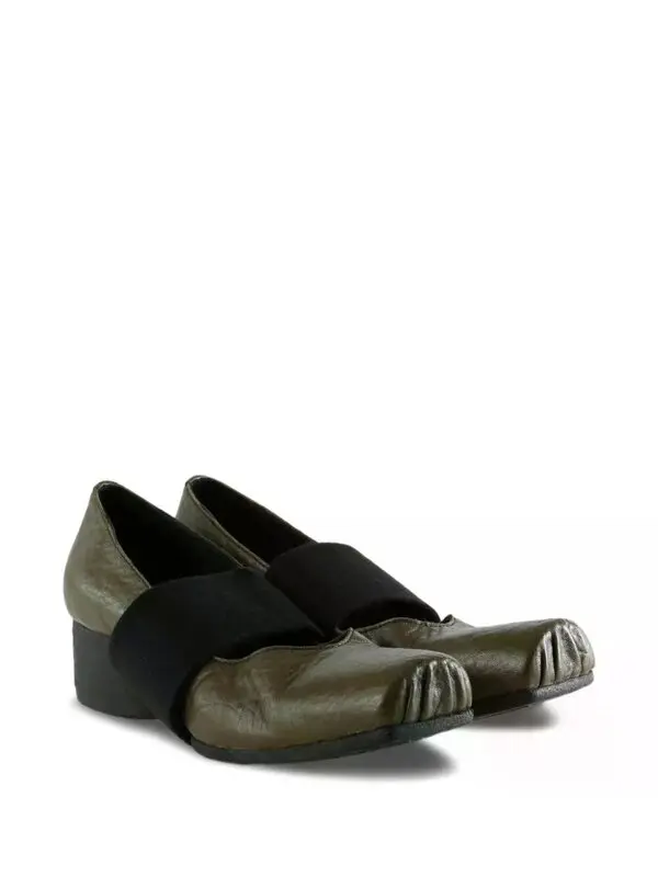 UMA WANG Elasticated-strap Square-toe Ballet Flats