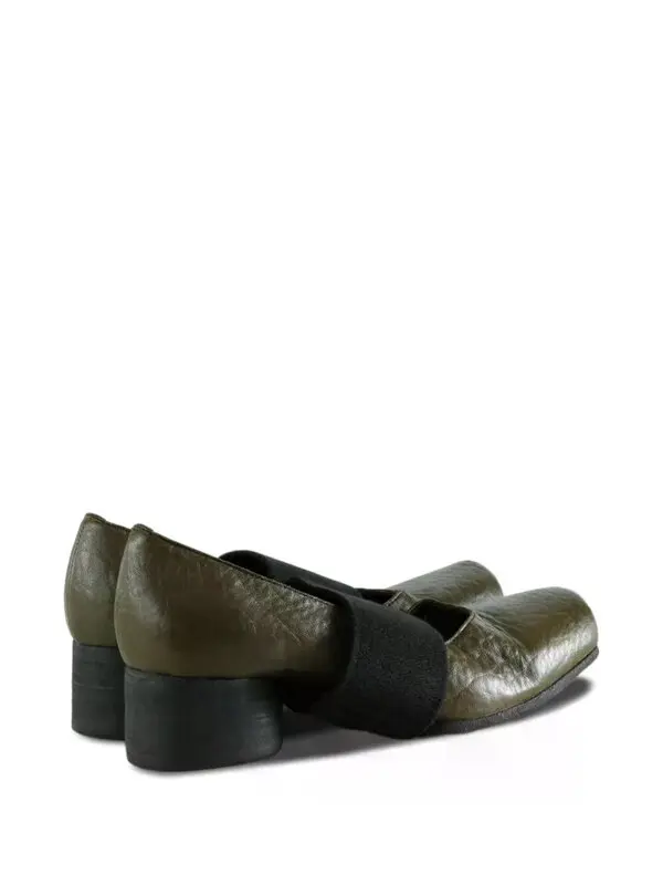 UMA WANG Elasticated-strap Square-toe Ballet Flats