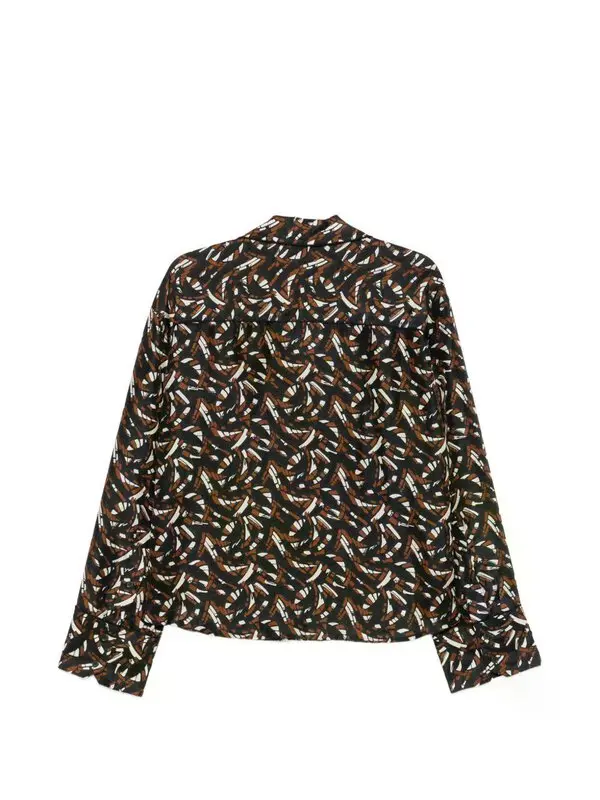 Plan C Abstract-print Silk Shirt