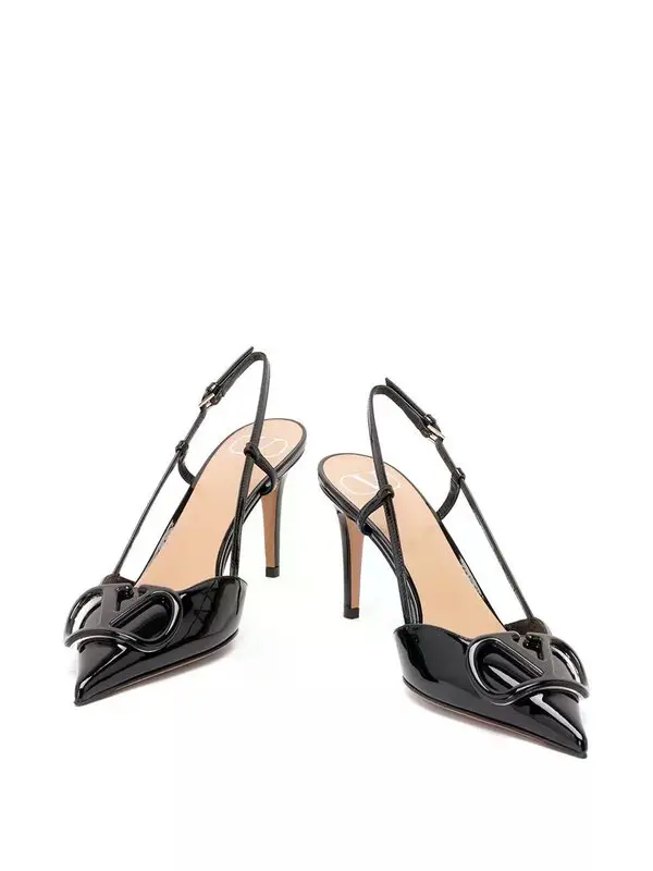 Valentino Garavani Vlogo Signature Slingback Pumps - Black