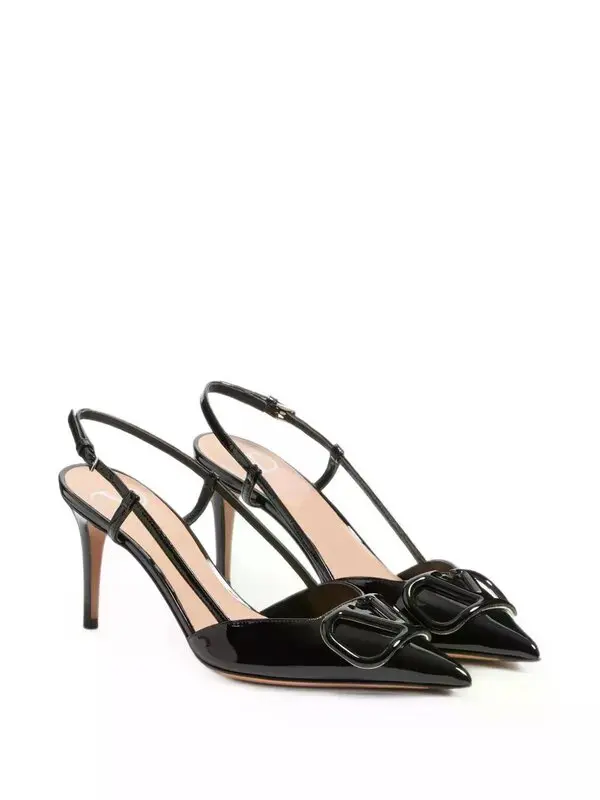 Valentino Garavani Vlogo Signature Slingback Pumps - Black