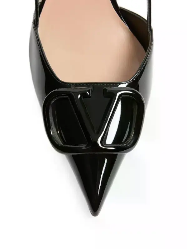 Valentino Garavani Vlogo Signature Slingback Pumps - Black