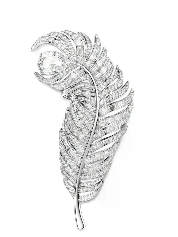 SWAROVSKI Vienna Crystal-embellished Feather Brooch