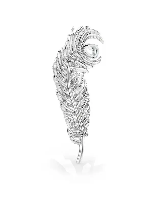 SWAROVSKI Vienna Crystal-embellished Feather Brooch