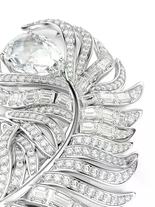 SWAROVSKI Vienna Crystal-embellished Feather Brooch