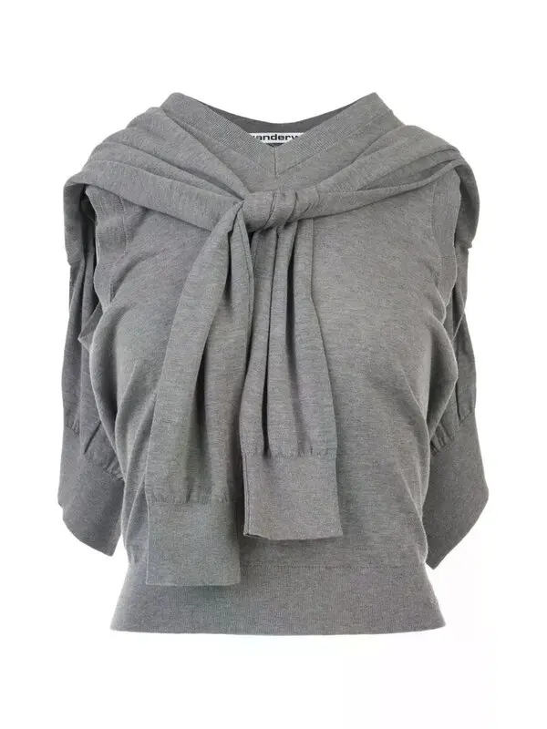 Alexander Wang Layered-effect Cut-out Sweater - Grey