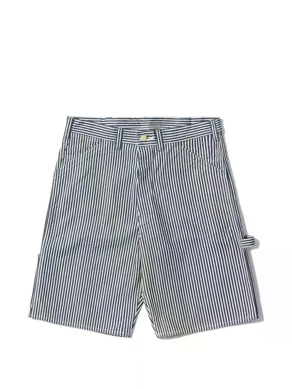 SUGAR CANE JEANS Hickory-stripe Shorts - Blue