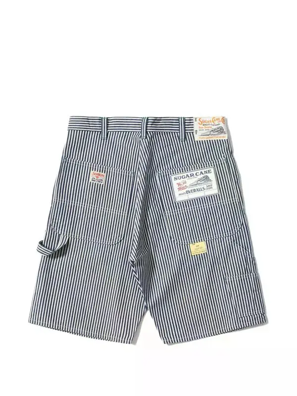 SUGAR CANE JEANS Hickory-stripe Shorts