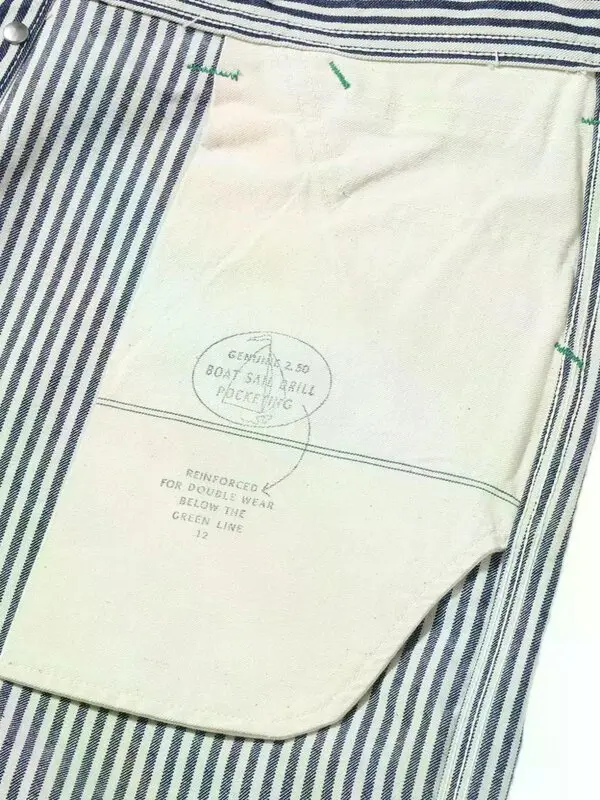SUGAR CANE JEANS Hickory-stripe Shorts