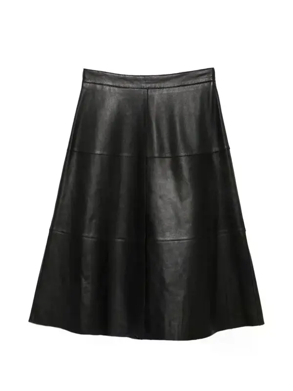 P.a.r.o.s.h Leather Midi Skirt