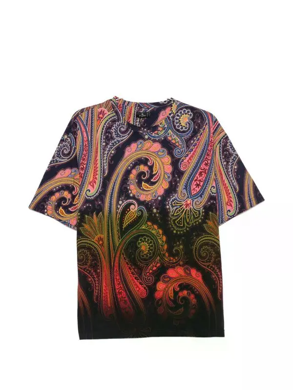 Etro Paisley-print T-shirt - Blue