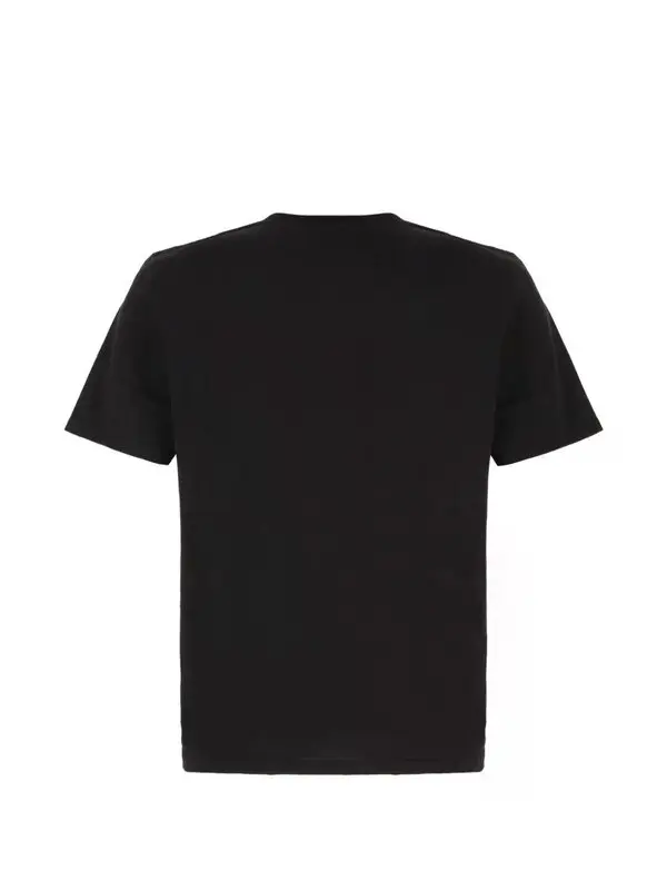 Saint Laurent Cassandre Ribbed T-shirt - Black