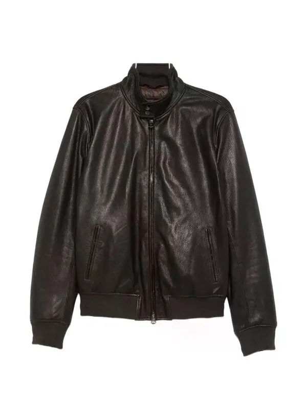 STEWART Zip-up Leather Jacket