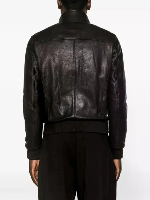 STEWART Zip-up Leather Jacket