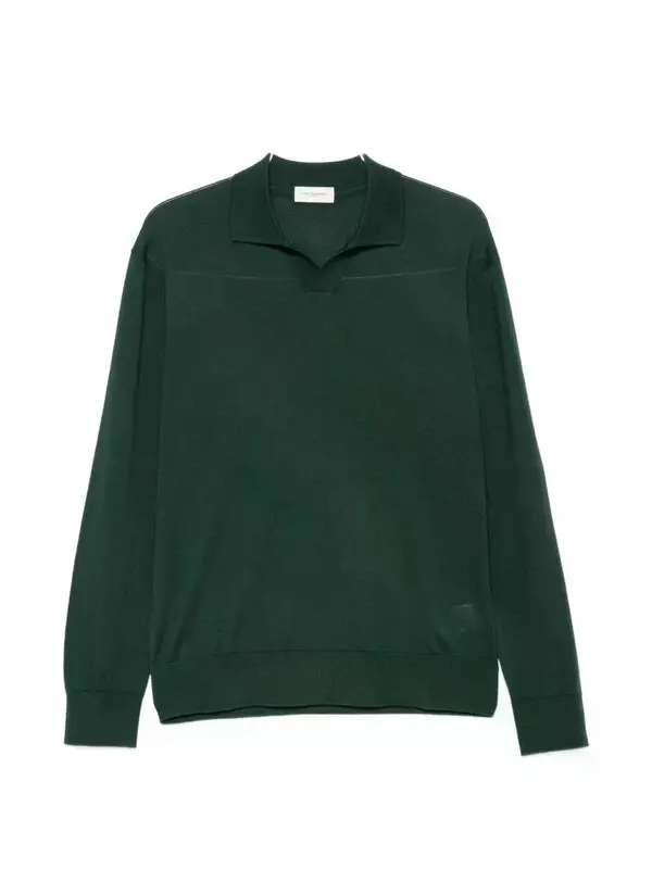 PAOLO PECORA Long-sleeved Wool Polo Shirt