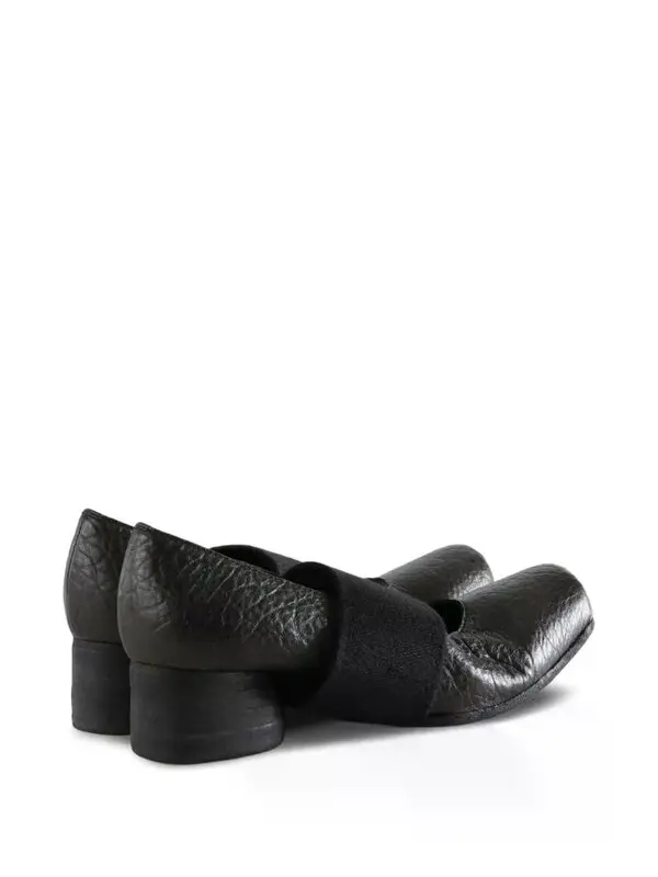 UMA WANG Crinkled-effect Elasticated-strap Ballet Flats