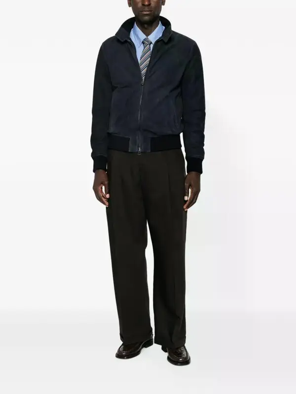 STEWART Suede Bomber Jacket