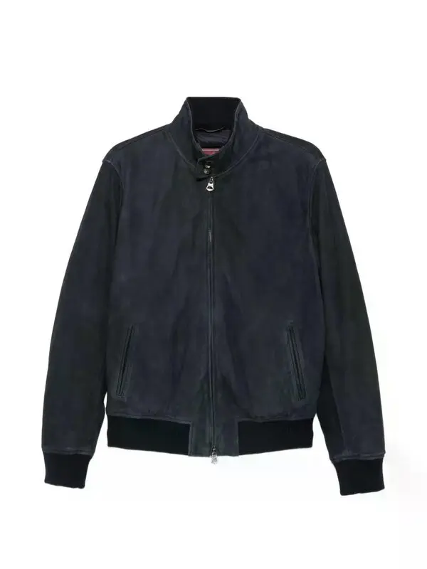 STEWART Suede Bomber Jacket