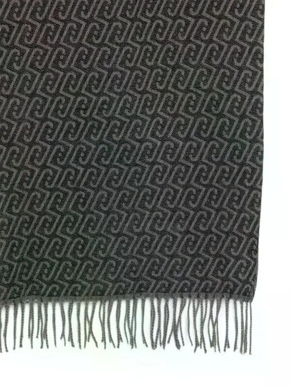 Liu Jo Monogram-pattern Fringed Scarf