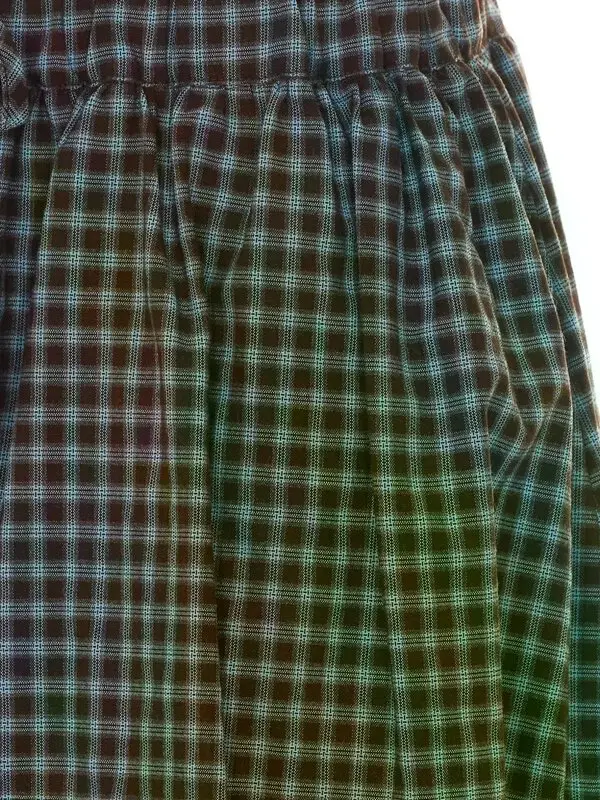 ELEH Check-pattern Balloon-motif Mini Skort