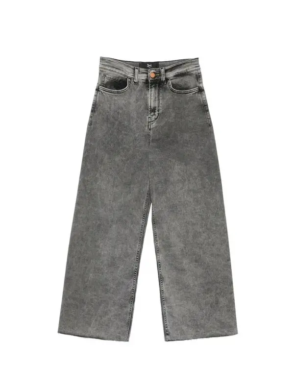 3x1 Faded Raw-cut Jeans - Grey
