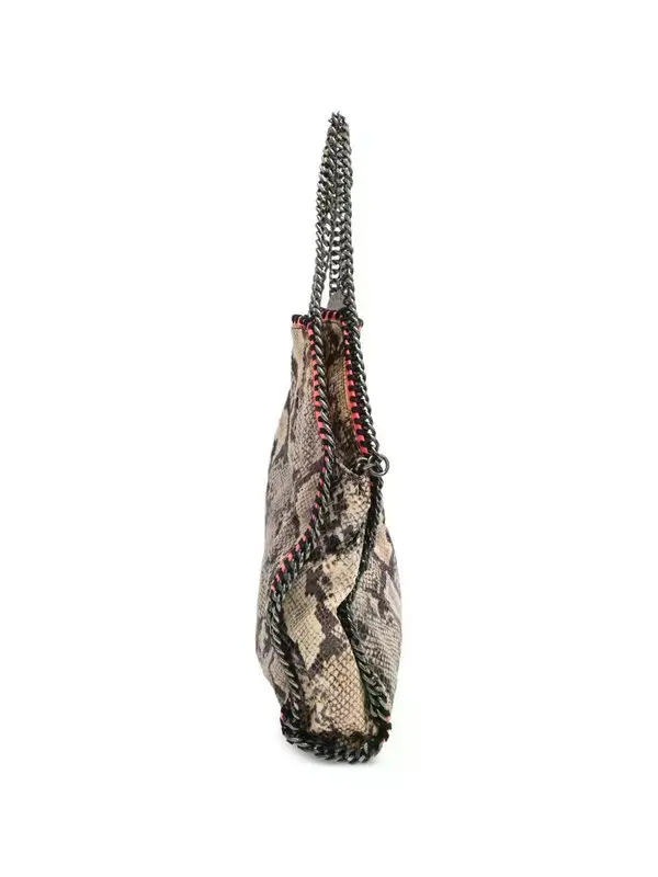 Stella McCartney Falabella Snakeskin-effect Tote Bag - Neutrals