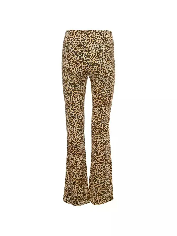 Alice + Olivia Leopard-print Flared Trousers