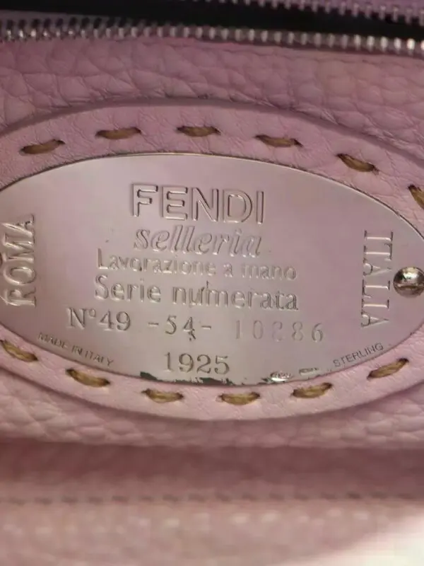 Fendi 2000-2010 Mini Leather Selleria Peekaboo Iconic Satchel - Pink
