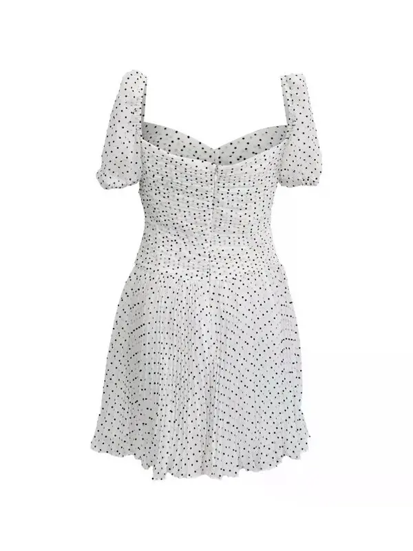 SELF-PORTRAIT Flocked Polka Dot Dress