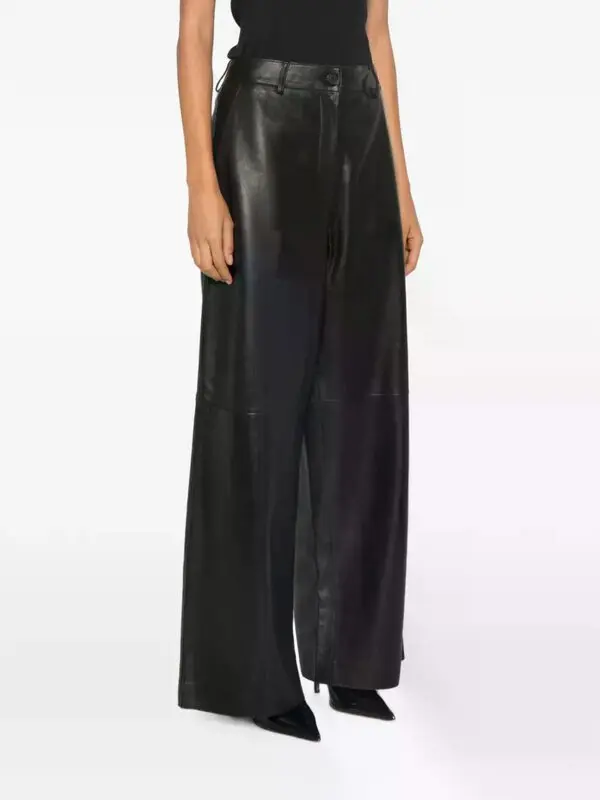 P.a.r.o.s.h Wide-leg Leather Trousers