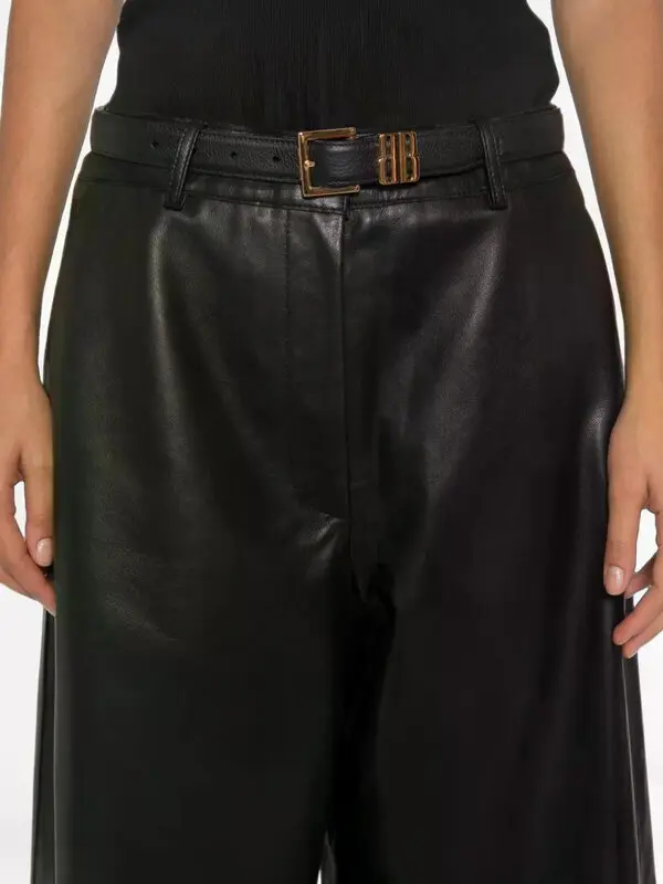 P.a.r.o.s.h Wide-leg Leather Trousers