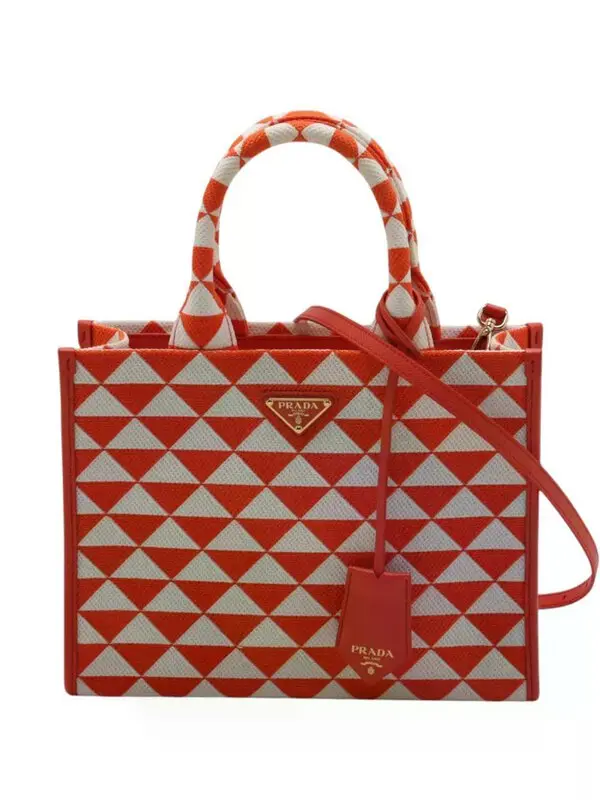 Prada 2013-2026 Small Canvas Symbole Triangolo Satchel