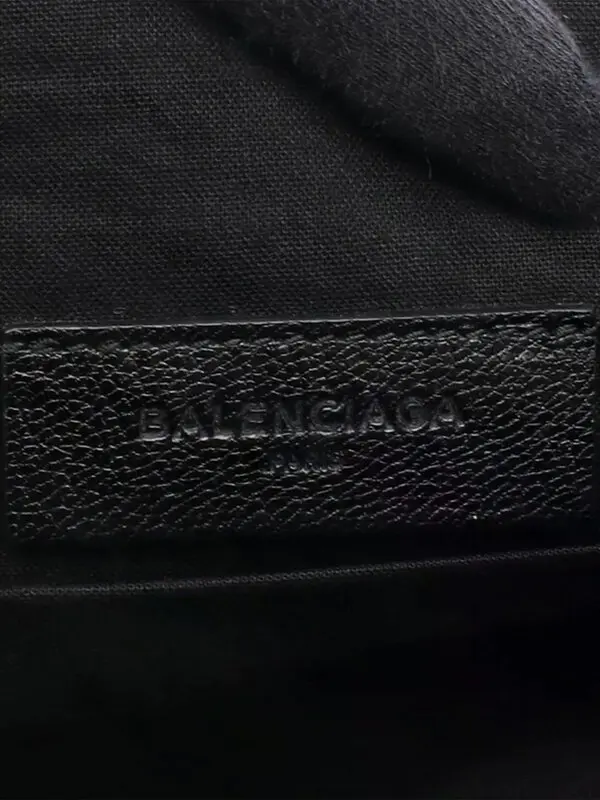 Balenciaga Goatskin Motocross Classic Metallic Edge Clutch Bag - Black
