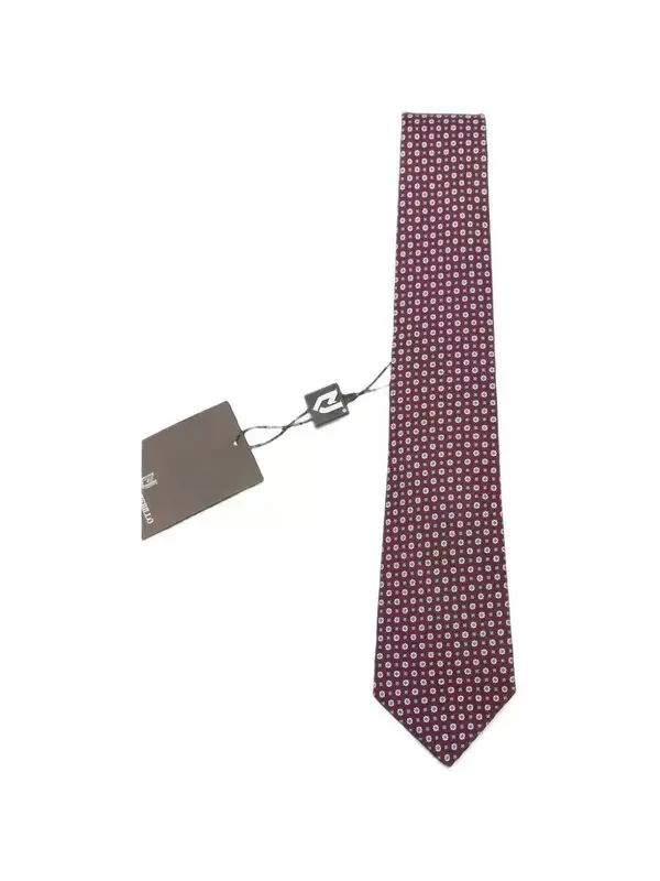 Kiton Geometric-pattern Tie - Red