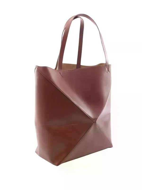 Loewe 2010-2026 Large Shiny Calfskin Puzzle Fold Tote Bag